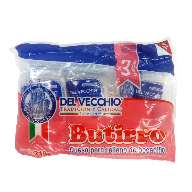 Queso Butirro Del Vecchio Alqueria 3 Unidades 210Gr | SuperBooM